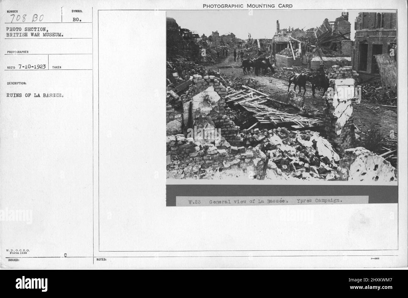 Ruins of La Bassee. Collection of World War I Photographs, 1914-1918 ...