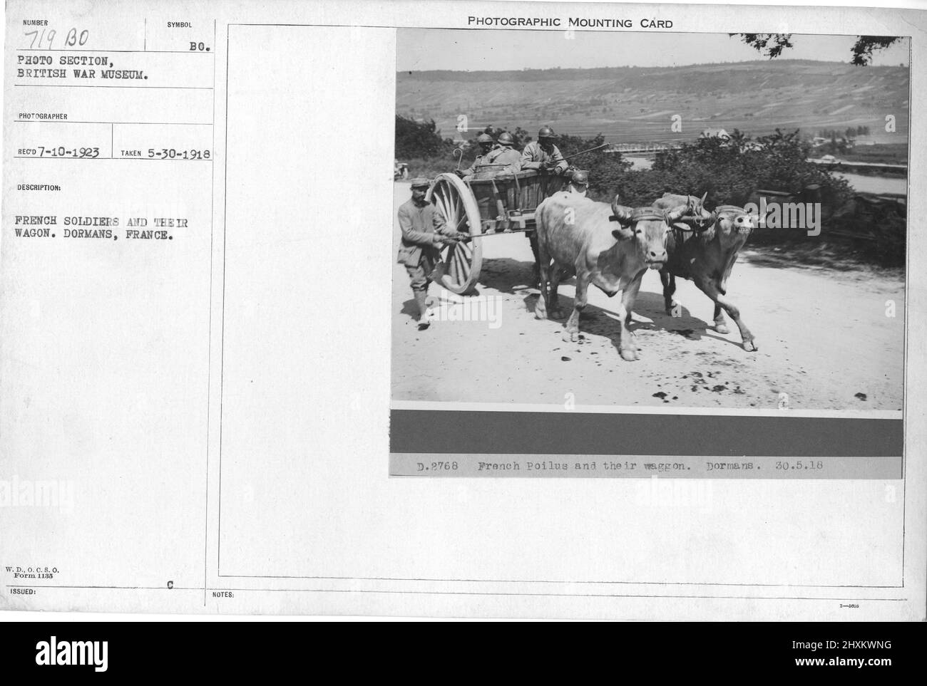 French soldiers and their wagon. Dormans, France. 5-30-1918. Collection ...