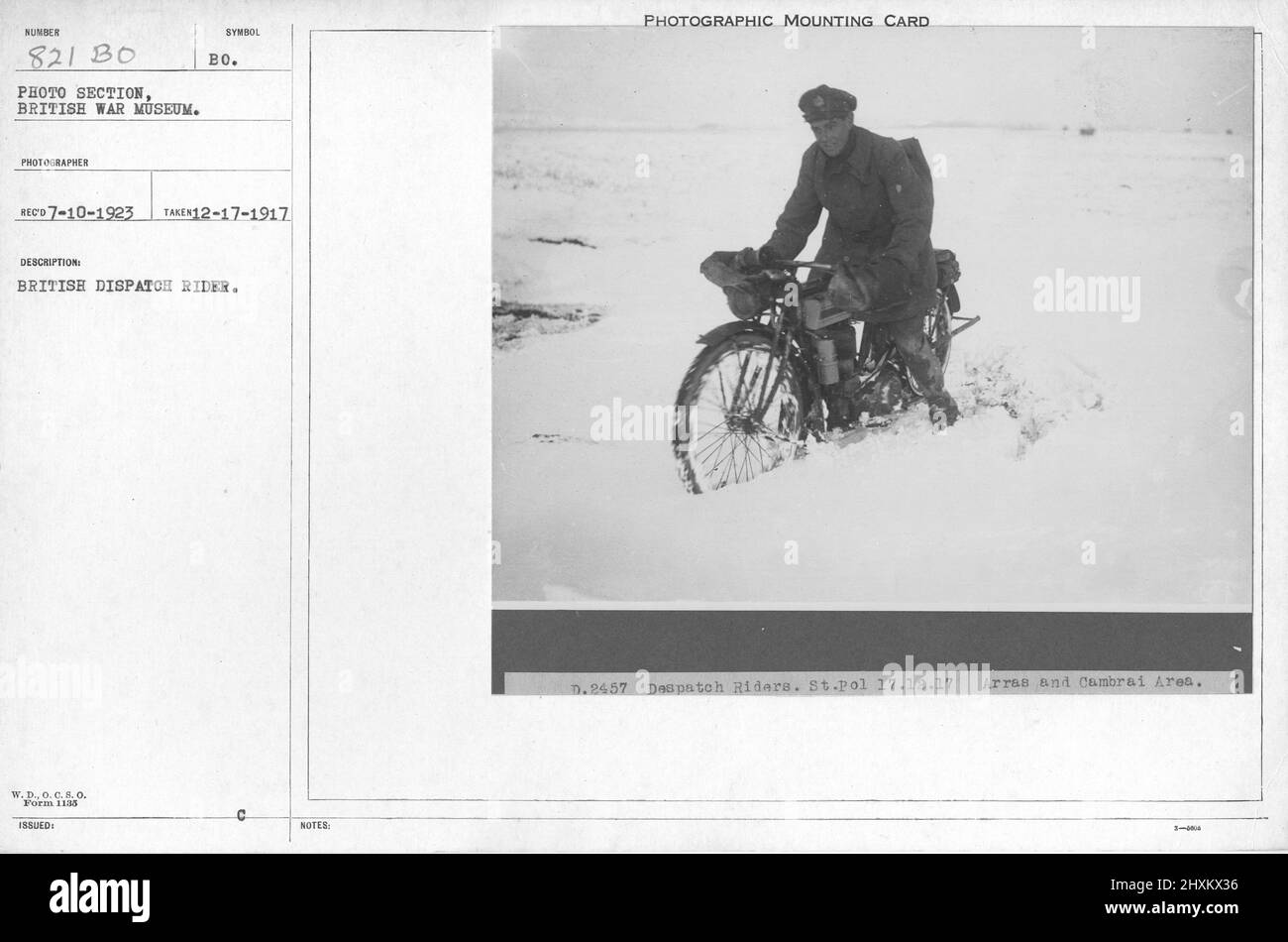 British dispatch rider. 12-17-1917. Collection of World War I ...