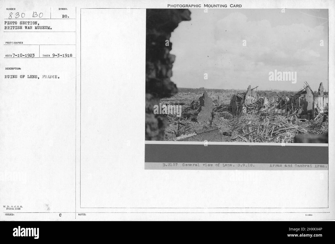 Ruins of Lens, France. 9-3-1918. Collection of World War I Photographs ...