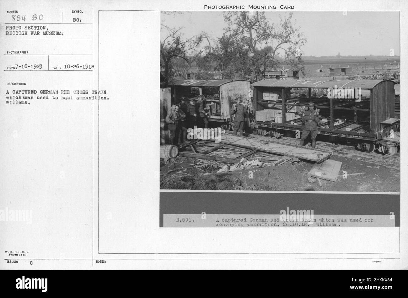 A captures German Red Cross train which was used to haul ammunition ...