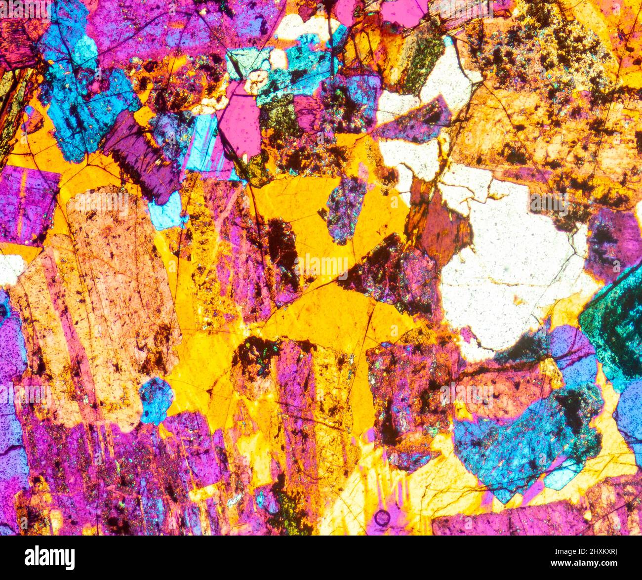 Hornblende granite rock thin section hi-res stock photography and ...