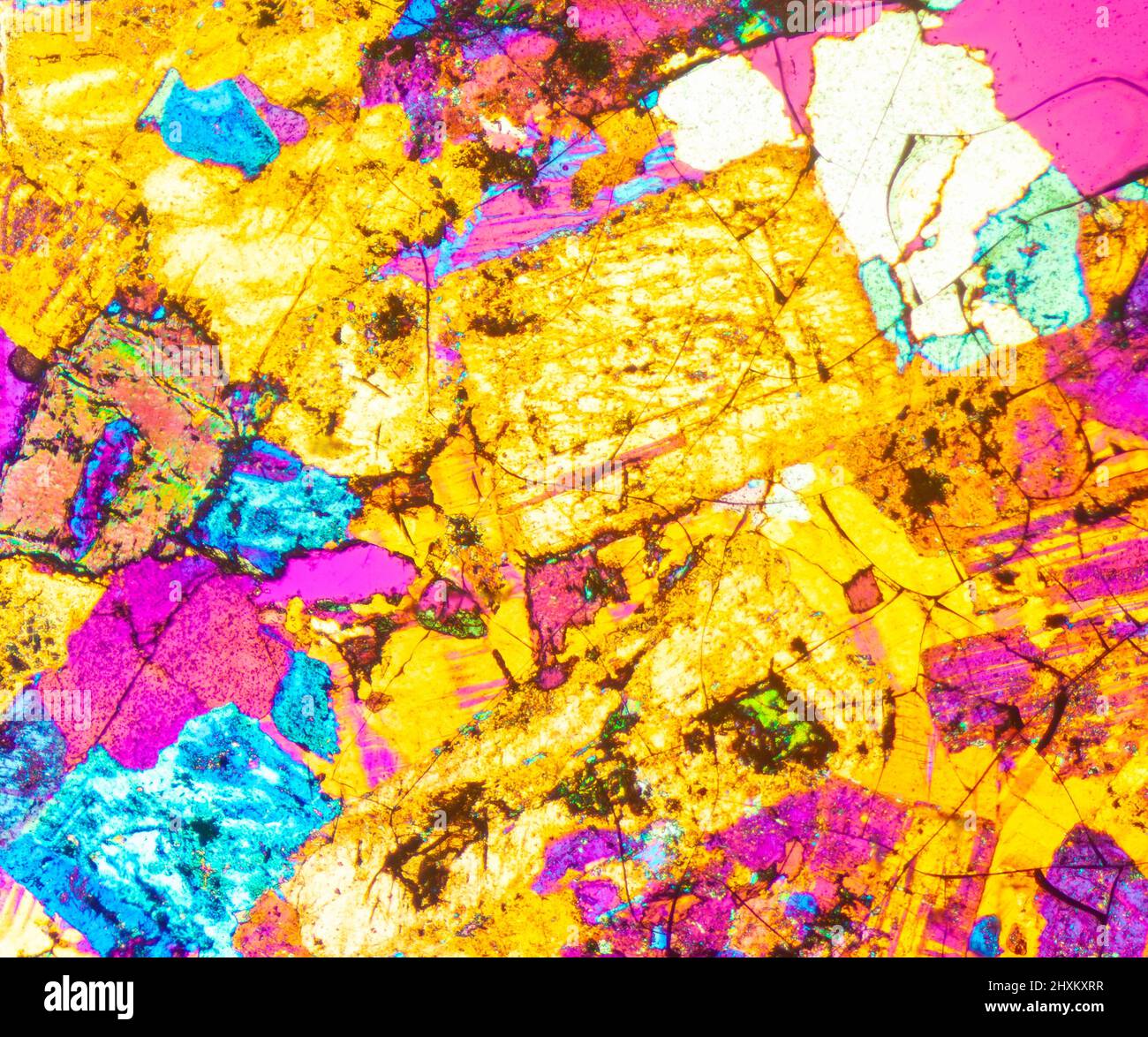 Hornblende granite rock thin section hi-res stock photography and ...