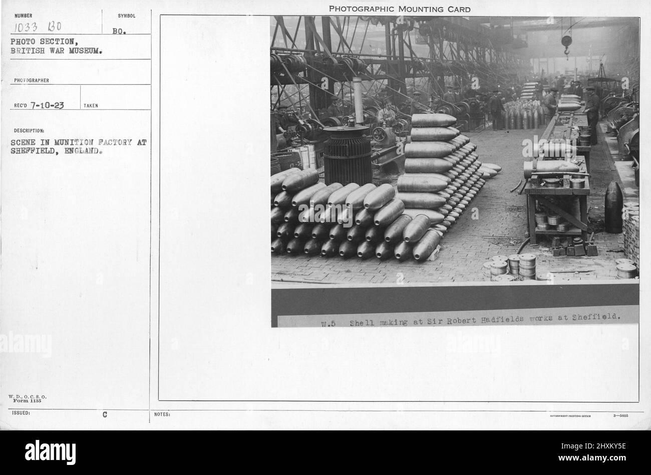 Scene in munition factory at Sheffield, England. Collection of World ...