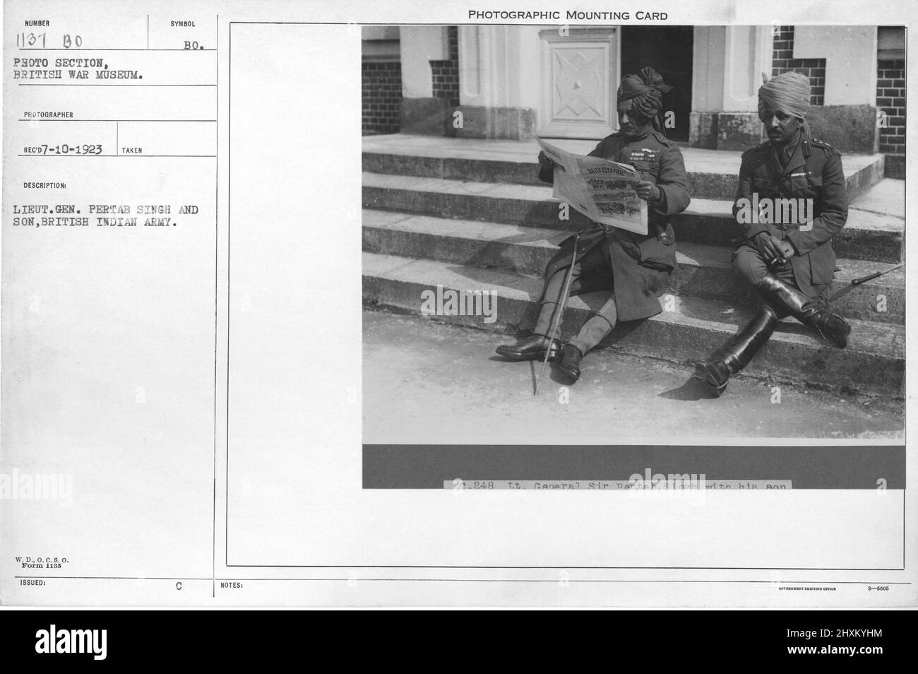 Lieut. Gen. Pertab Singh and son, British Indian Army. Collection of ...