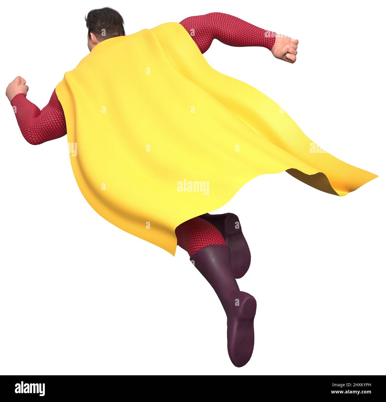 Superhero Running Isolated Stock Photo - Alamy