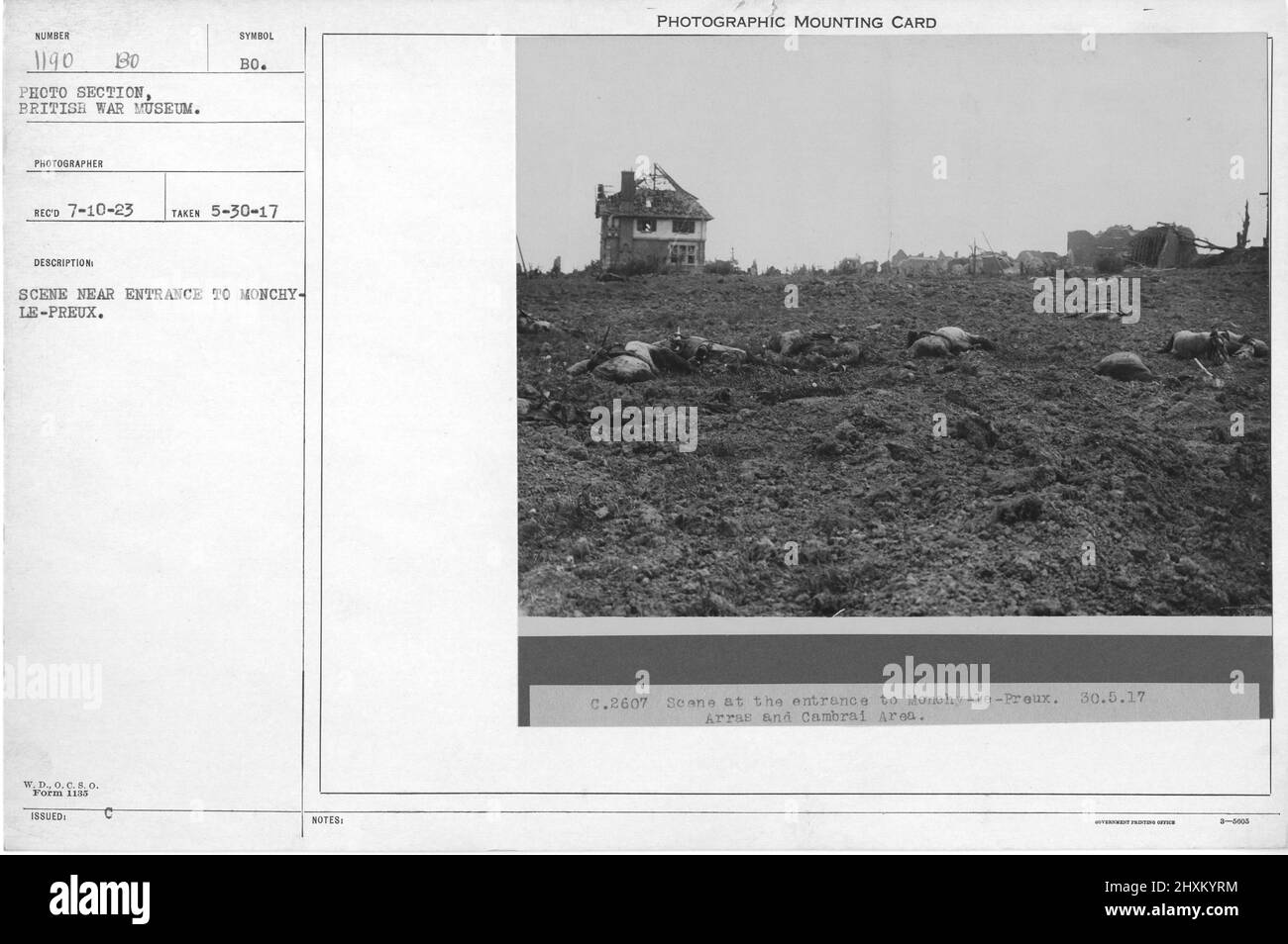 Scene near entrance to Monchy-Le-Preux. Collection of World War I ...