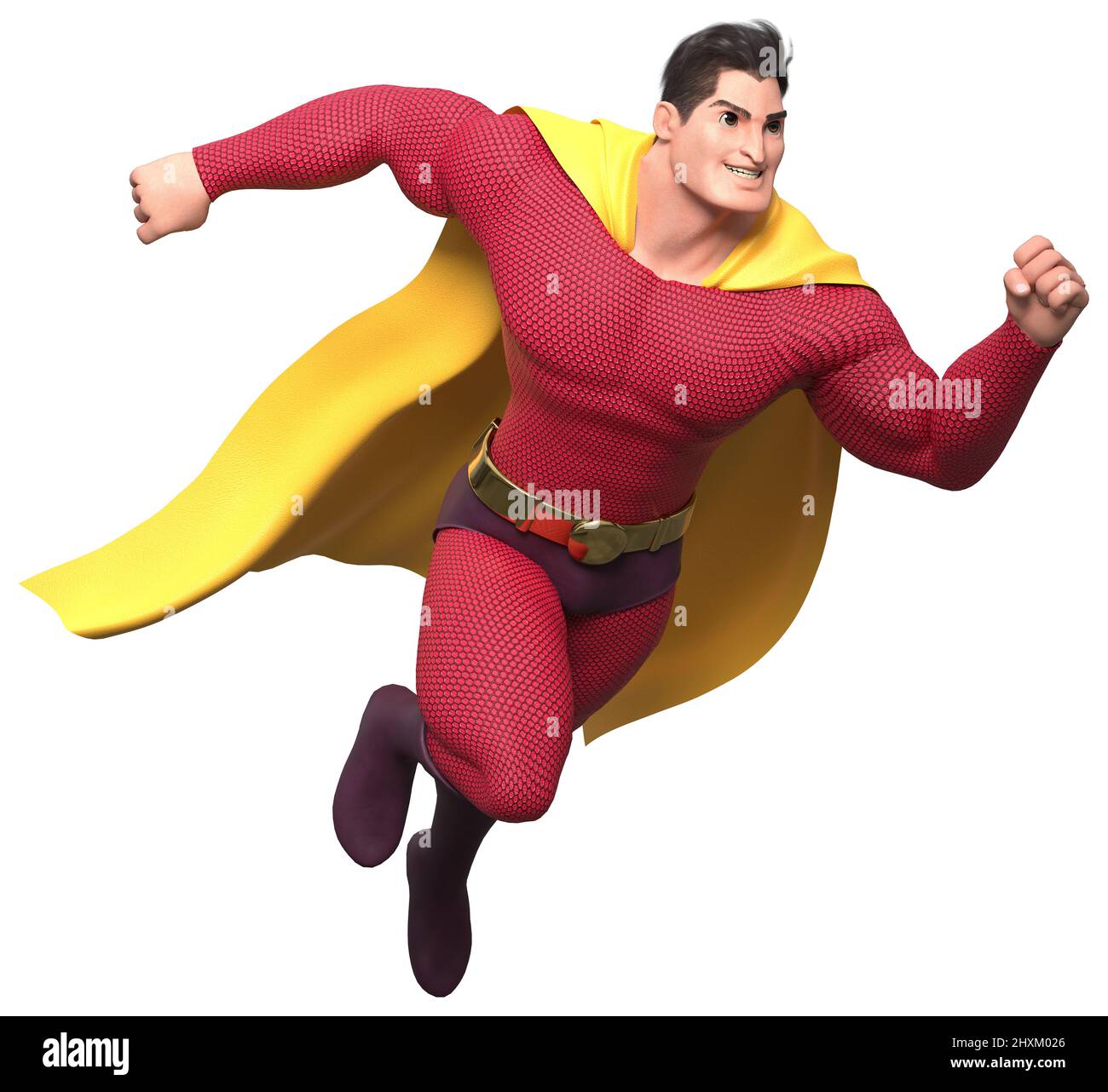 Superhero Running Isolated Stock Photo - Alamy