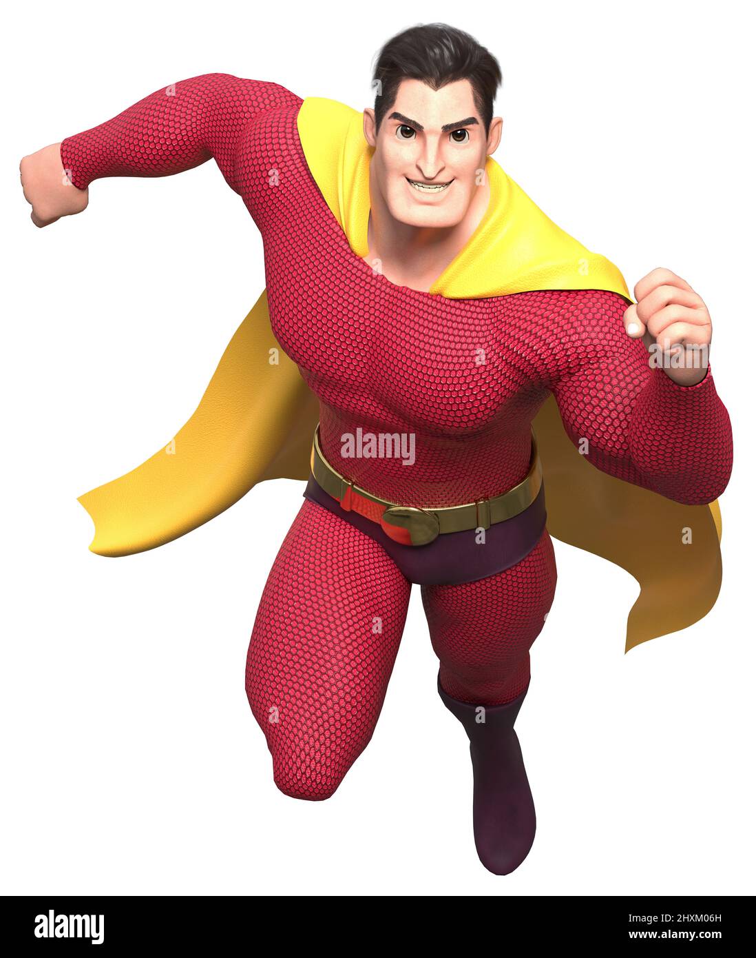 Superhero Running Isolated Stock Photo - Alamy