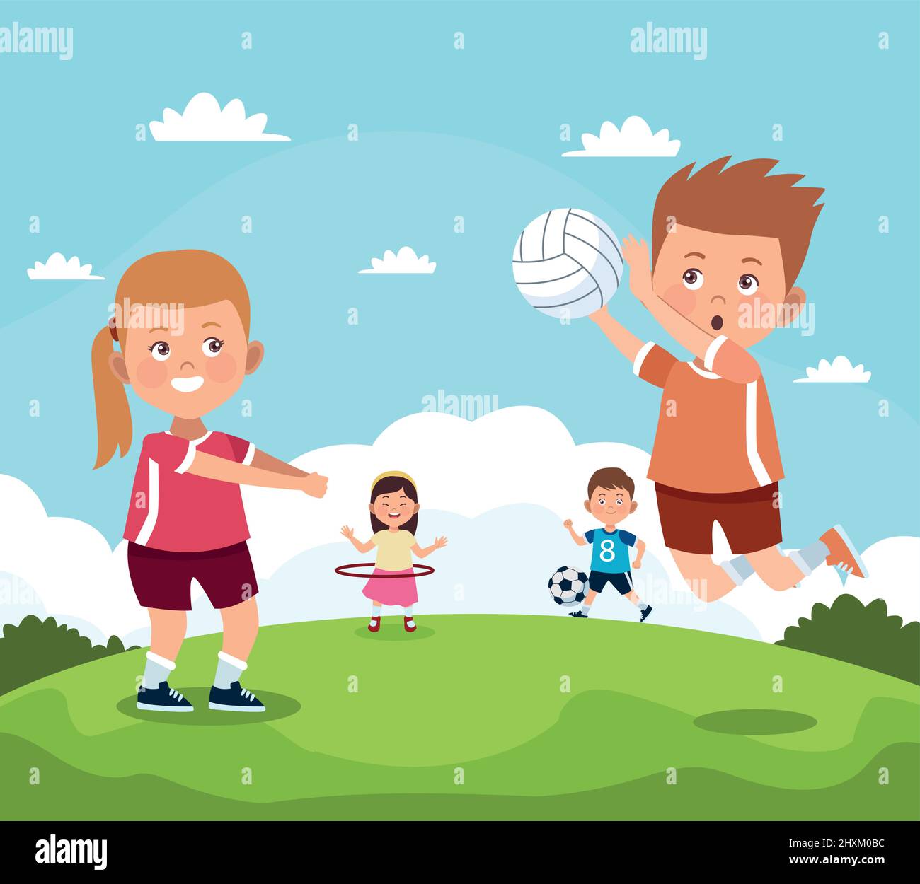 Happy four camp Stock Vector Images - Alamy