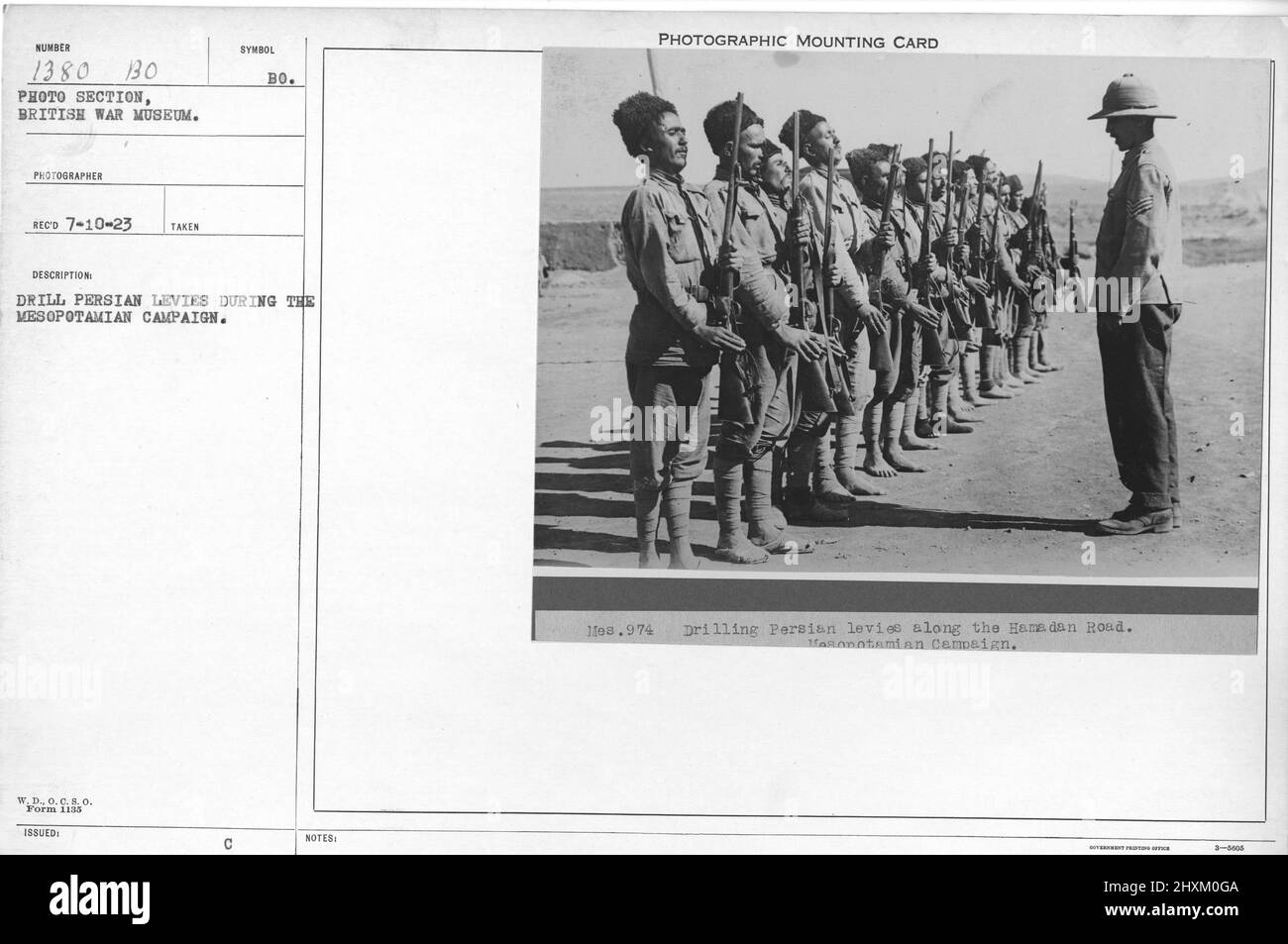 Drill Persian levies during the Mesopotamian campaign. Collection of ...
