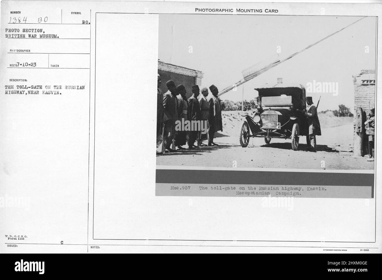 The toll-gate on the Russian Highway near Kasvin. Collection of World ...
