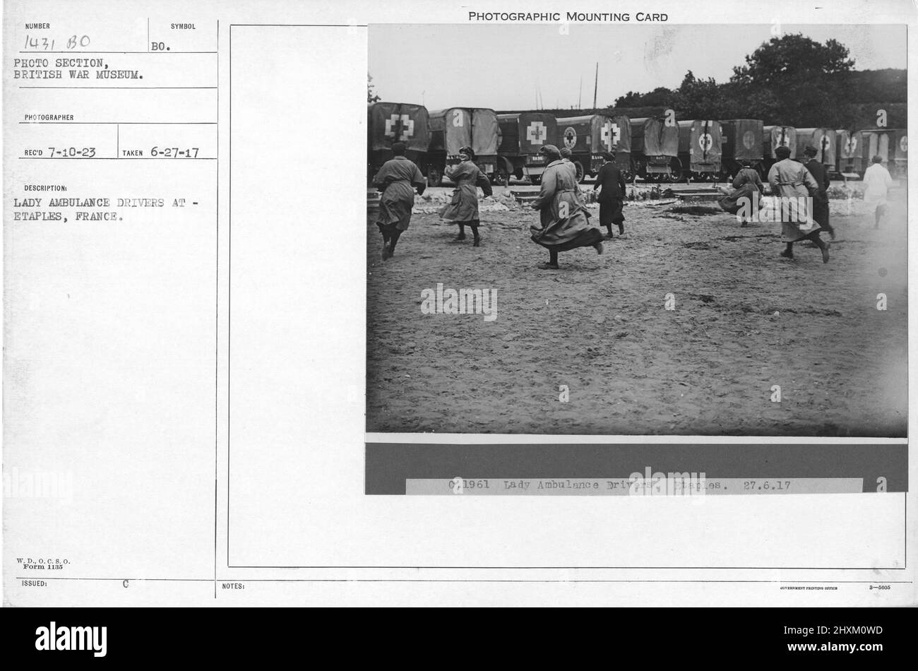 Lady ambulance drivers at - Etaples, France. Collection of World War I ...