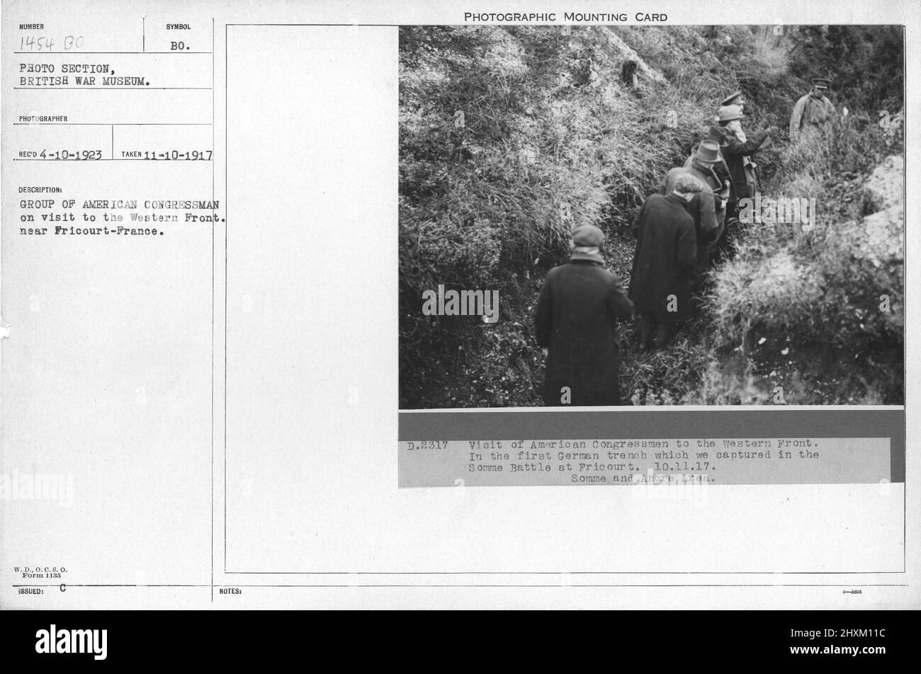 Group of American congressman on visit to the Western Front. Near ...