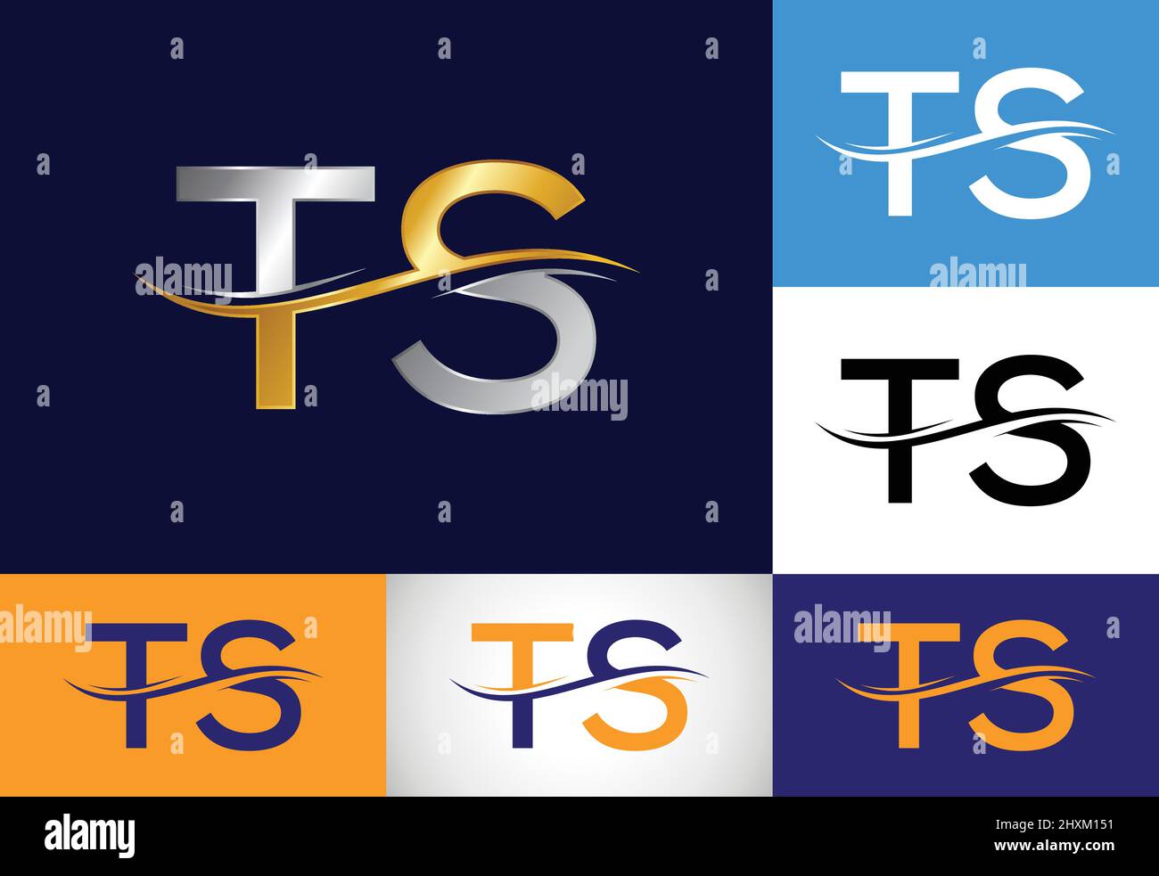 Initial Letter T S Logo Design Vector. Graphic Alphabet Symbol For ...