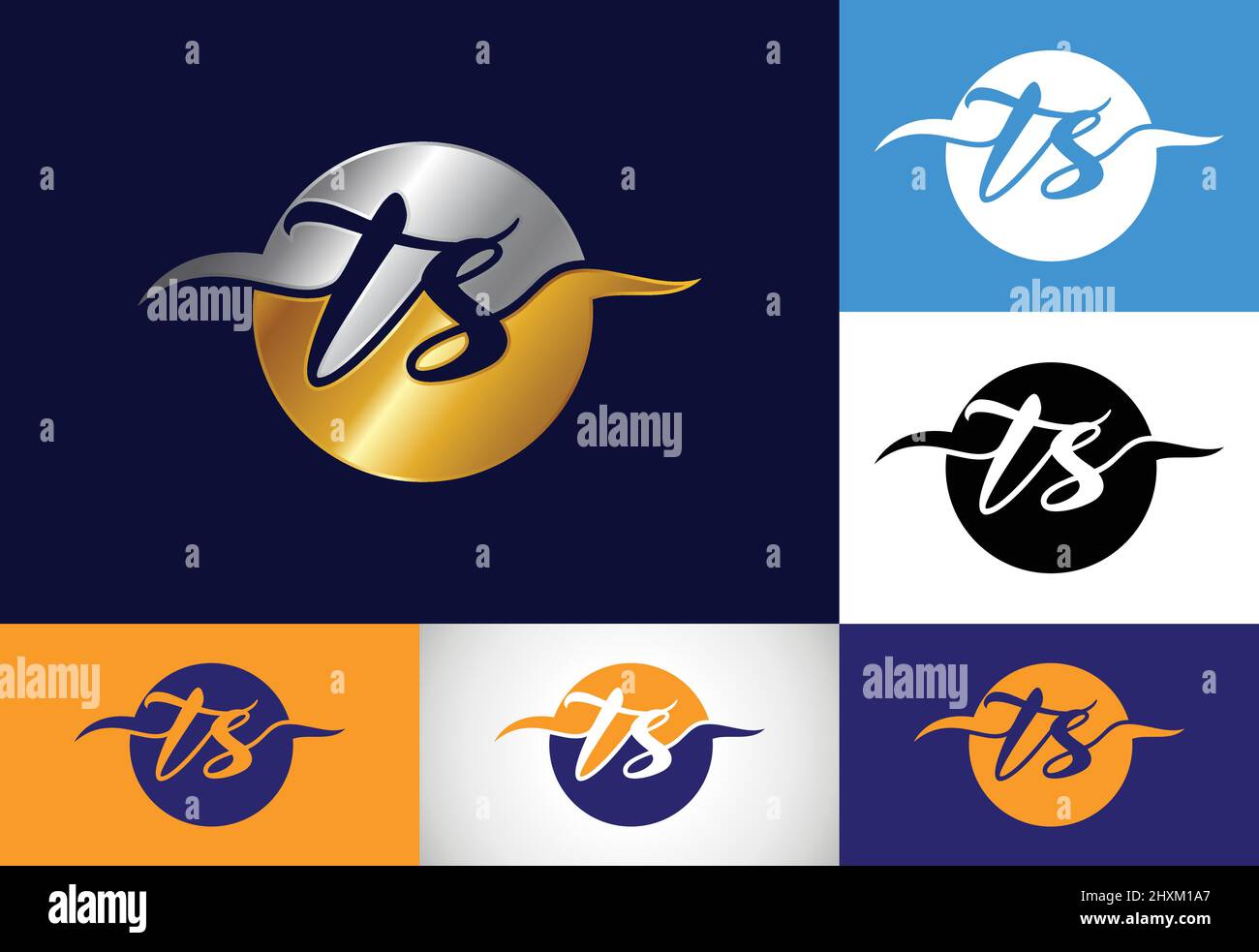 Initial Letter T S Logo Design Vector. Graphic Alphabet Symbol For ...
