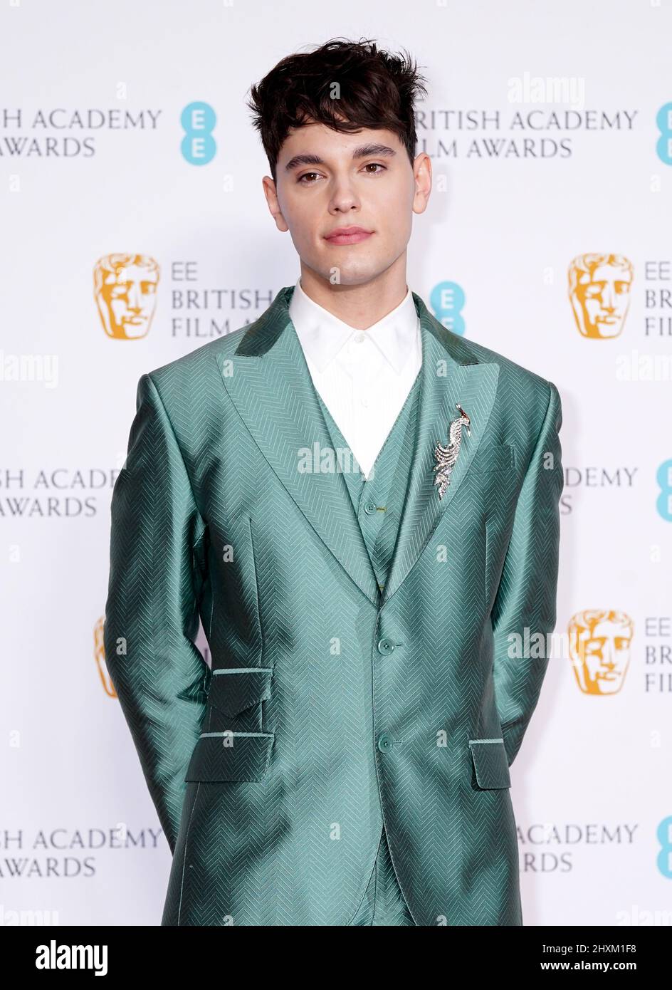 Max Harwood in the press room at the 75th British Academy Film Awards ...