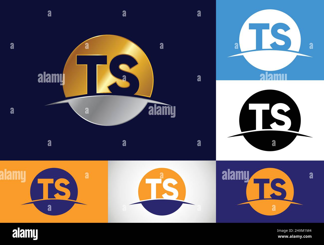 Initial Letter T S Logo Design Vector. Graphic Alphabet Symbol For ...