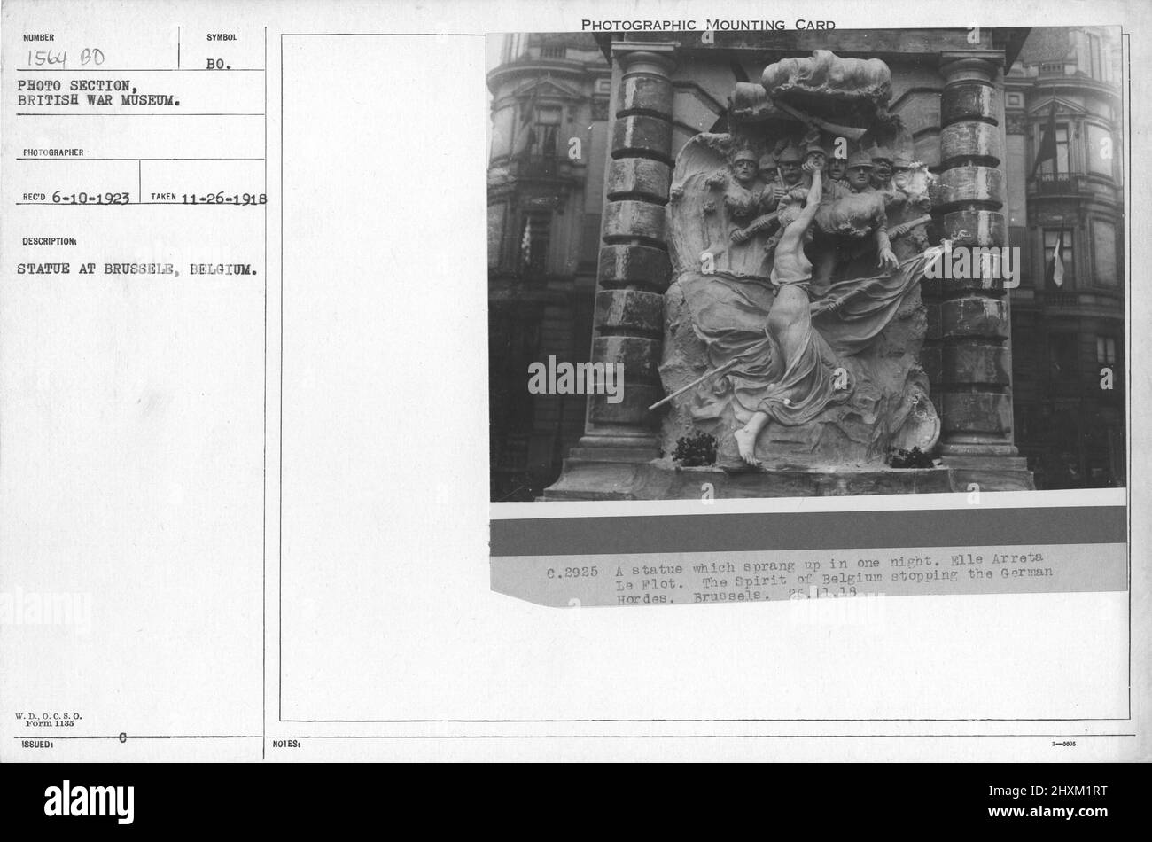 A statue which sprang up in one night. Elle Arreta Le Flot. The Spirit ...