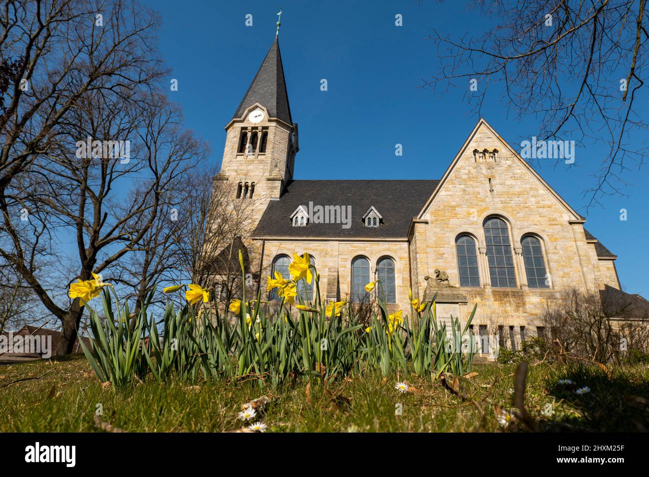 Protestant church from in Petershagen-Frille. Constructed in 1910-1911 ...