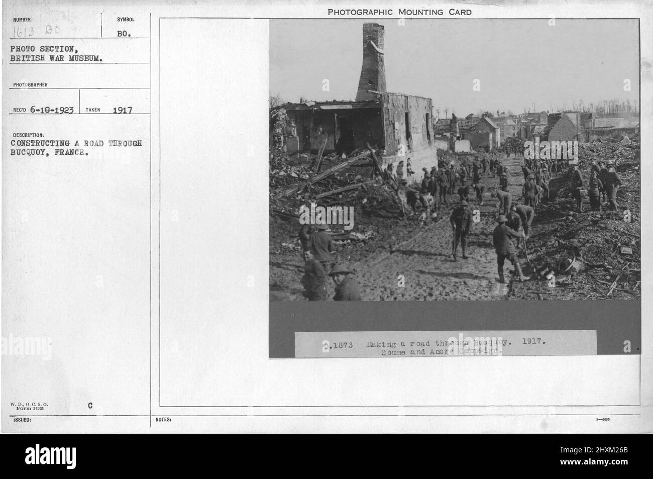 Road construction during ww1 Black and White Stock Photos & Images - Alamy
