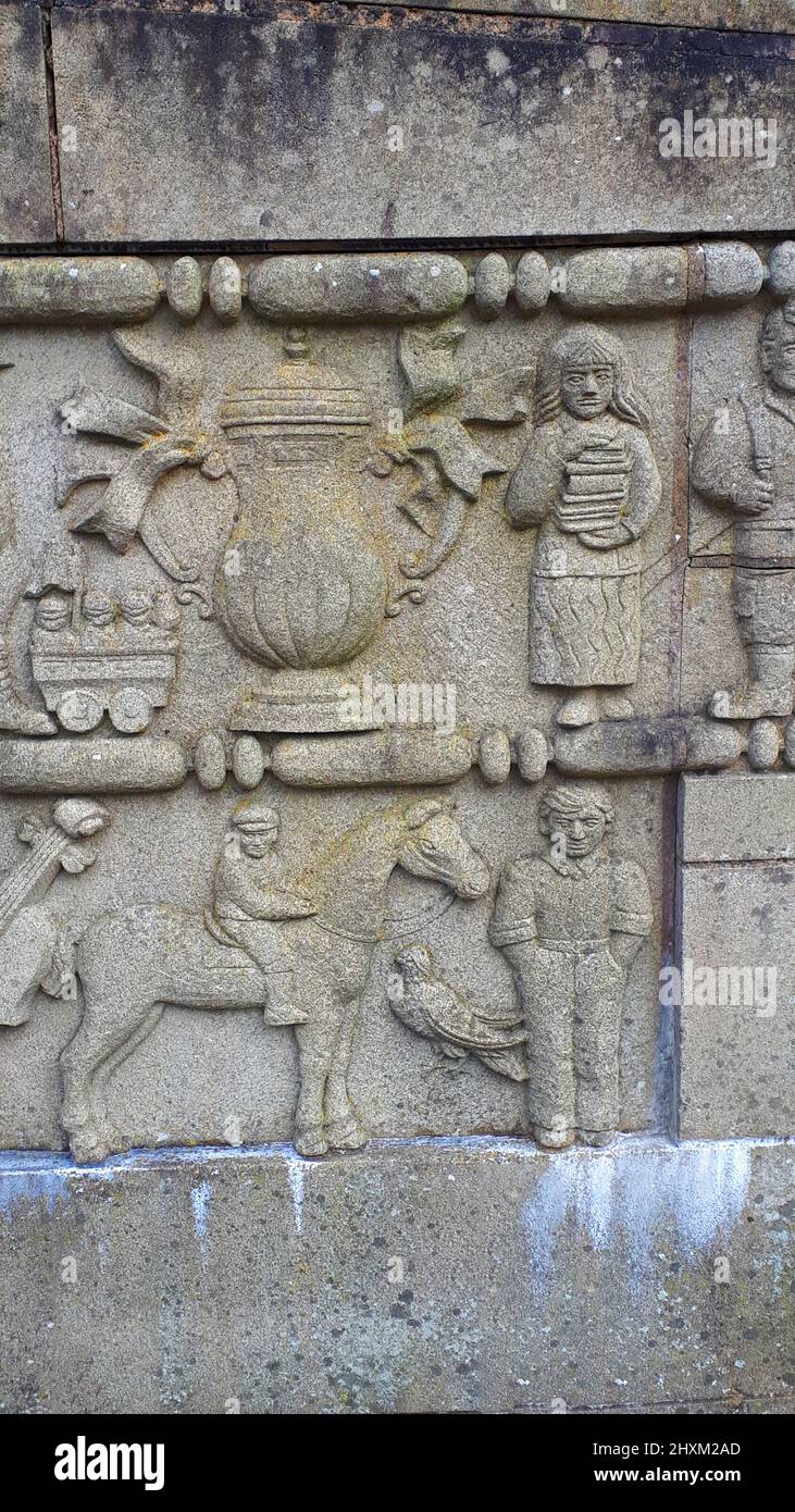 The wall carving of details from Burnley’s history. It was carved in ...