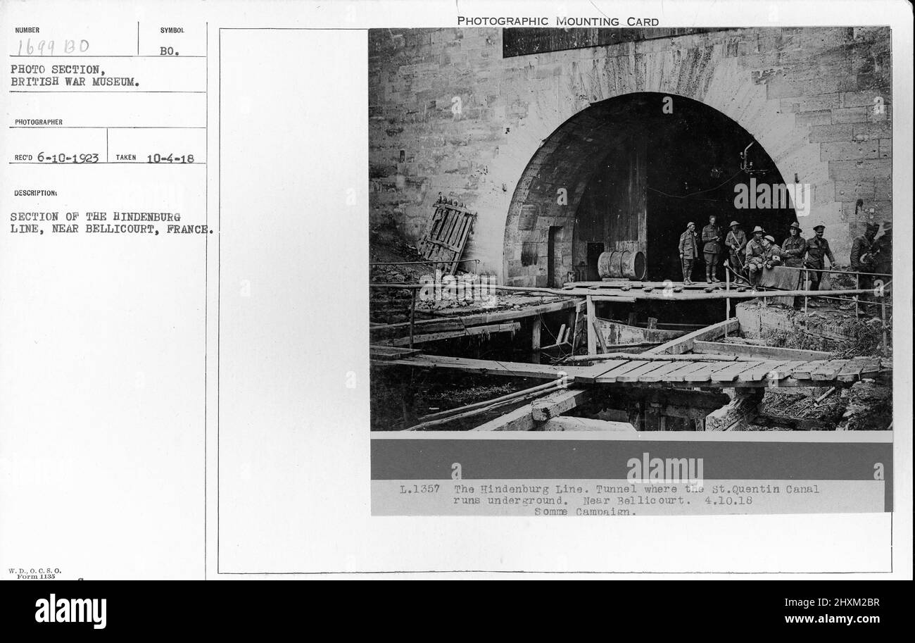 Section of the Hindenburg Line, near Bellicourt, France. 10-4-1918 ...