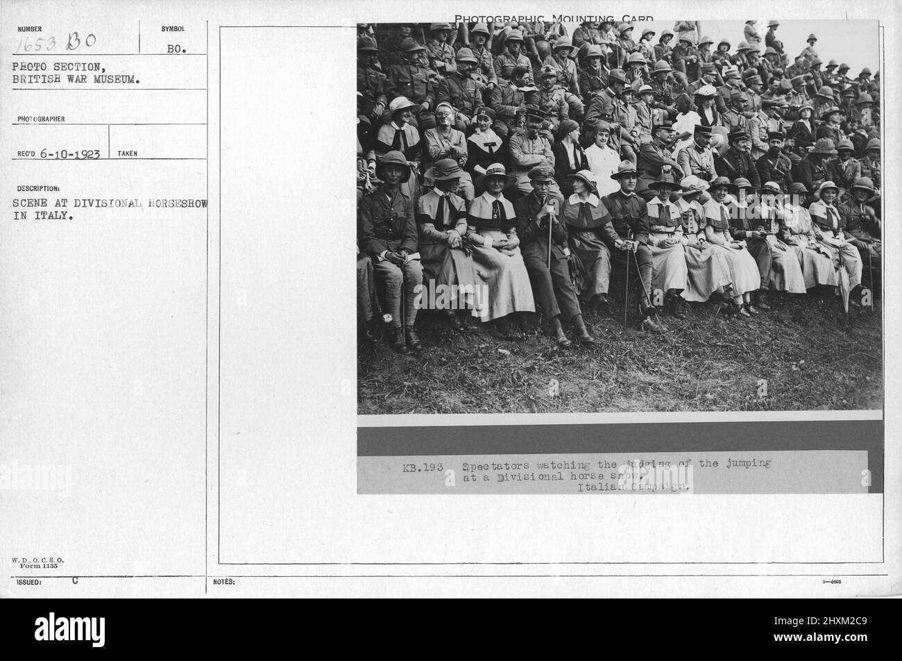 Scene at Divisional horse show in Italy. Collection of World War I ...