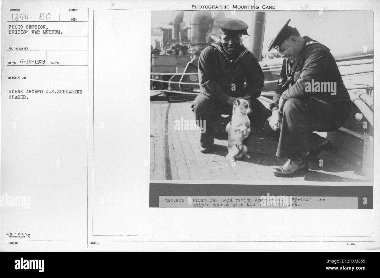 Scene aboard U.S. Submarine Chaser. Collection of World War I ...