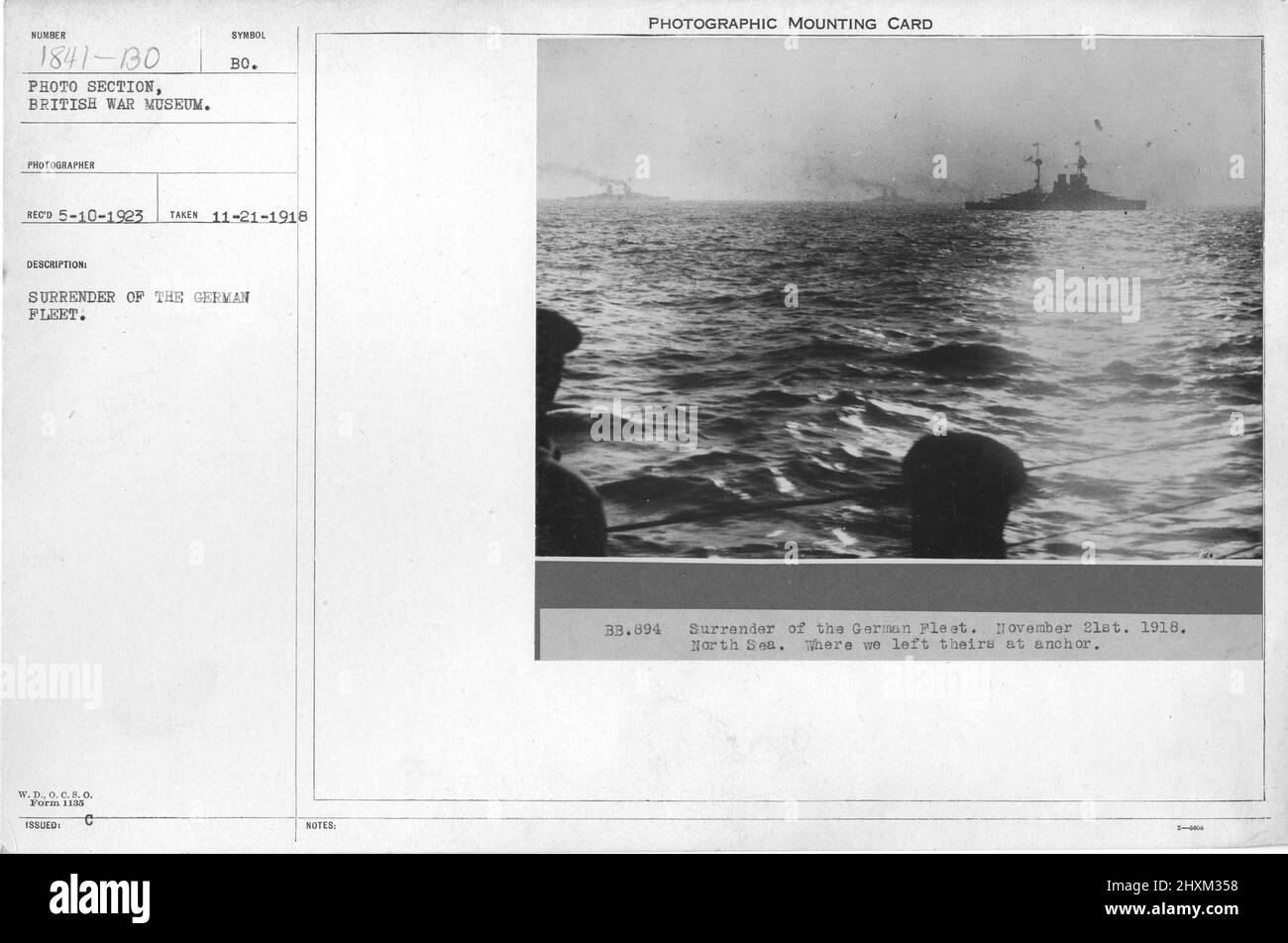 Surrender of the German Fleet. Collection of World War I Photographs ...