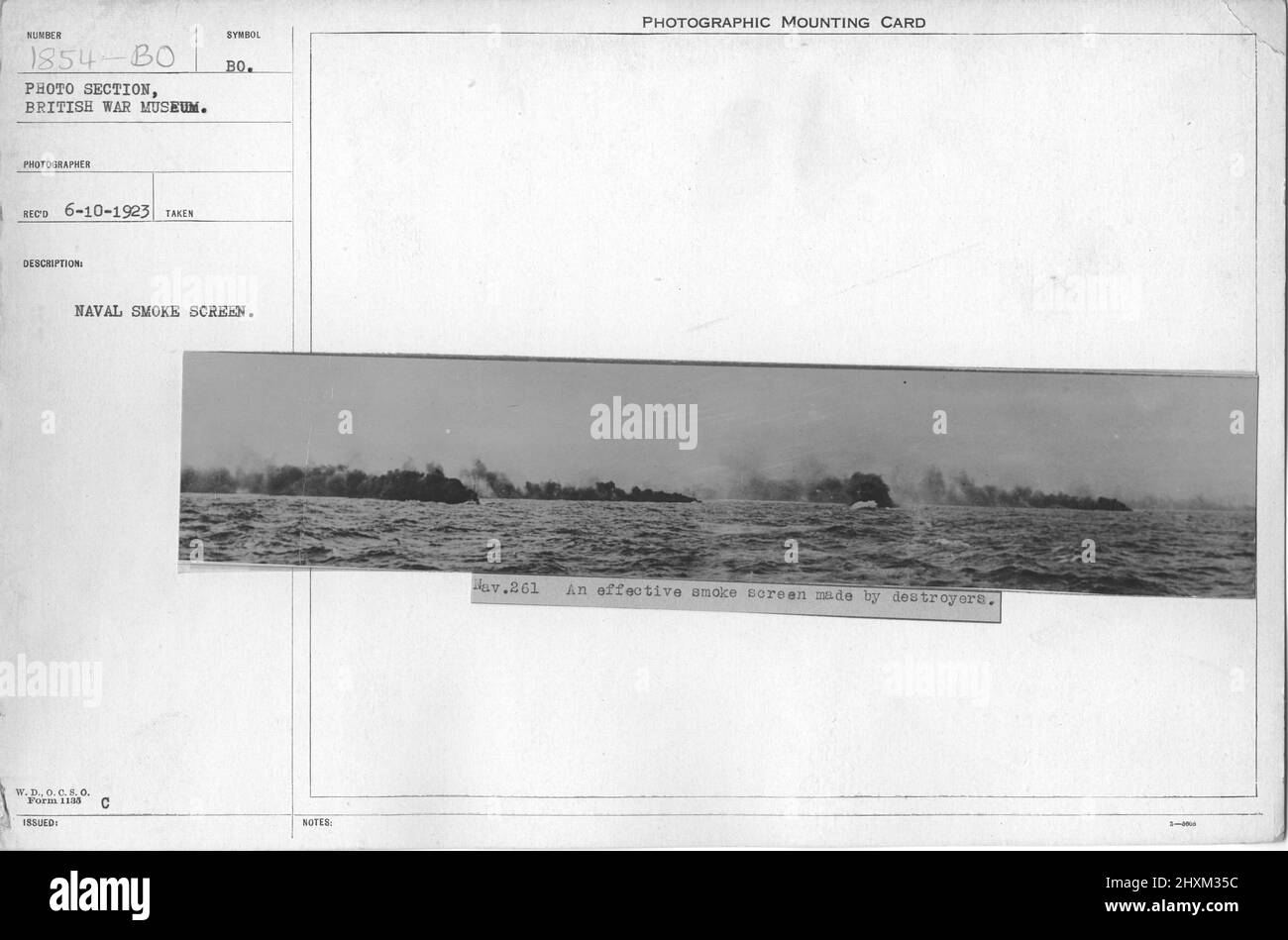 Naval smoke screen. Collection of World War I Photographs, 1914-1918 ...