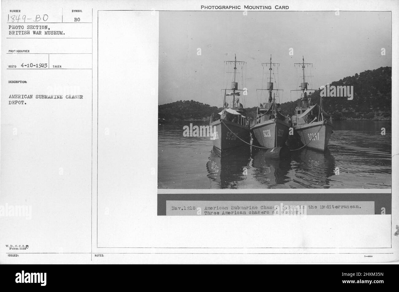American submarine chaser depot. Collection of World War I Photographs ...
