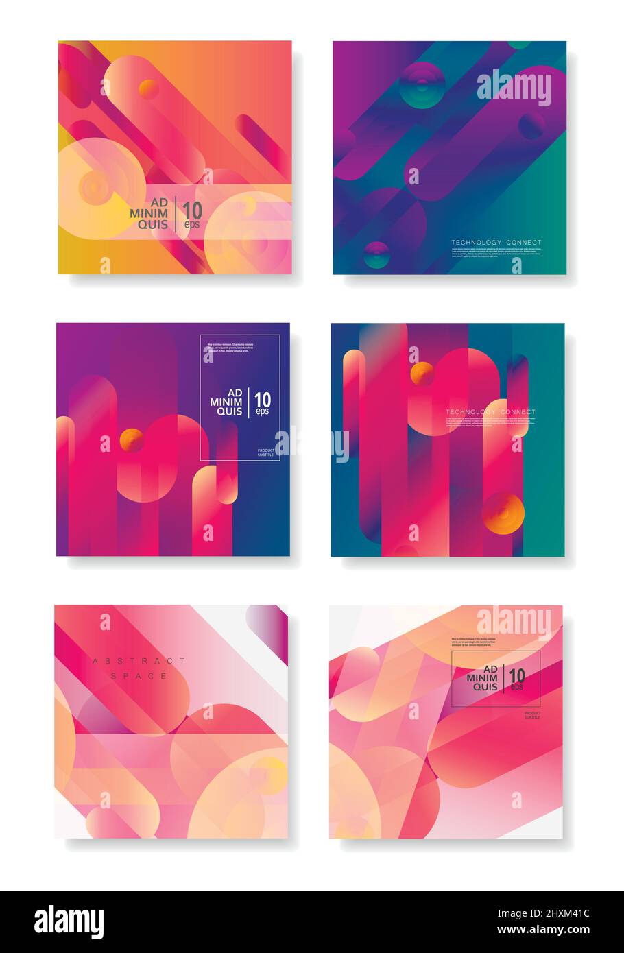 Minimal geometric background. Gradient shapes composition Stock Vector ...