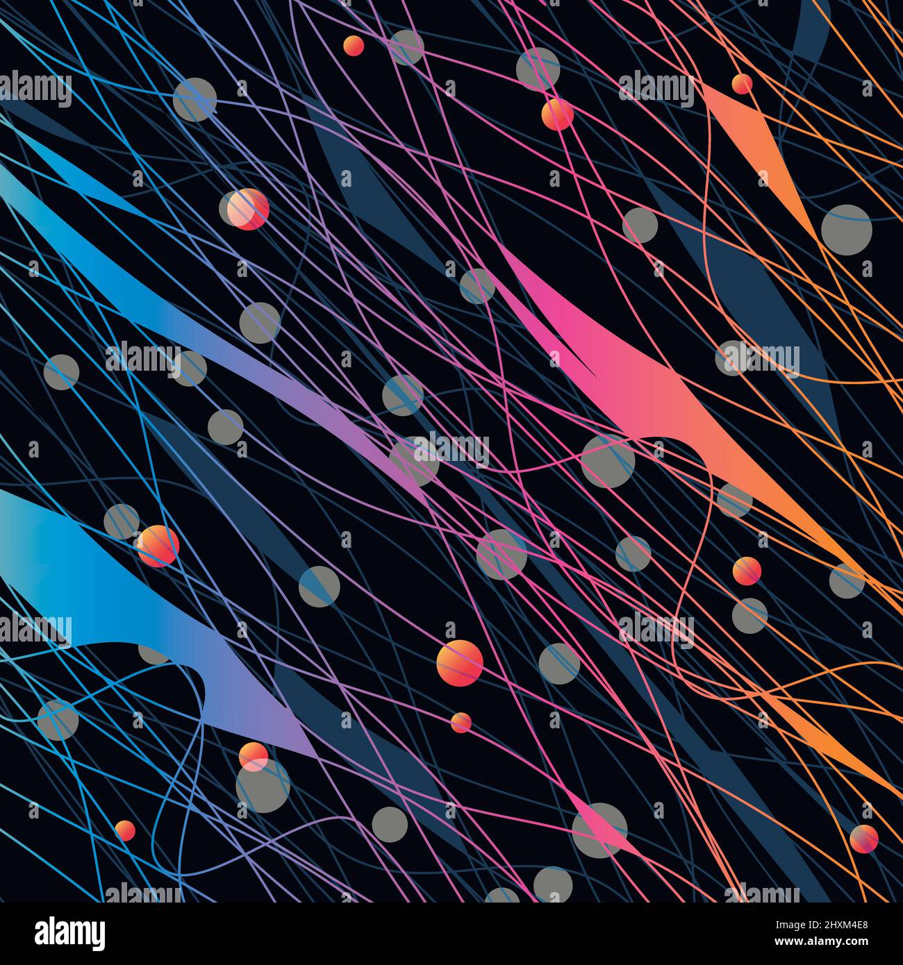 Vector modern texture. Repeating abstract background with waves lines and dots Stock Vector ...