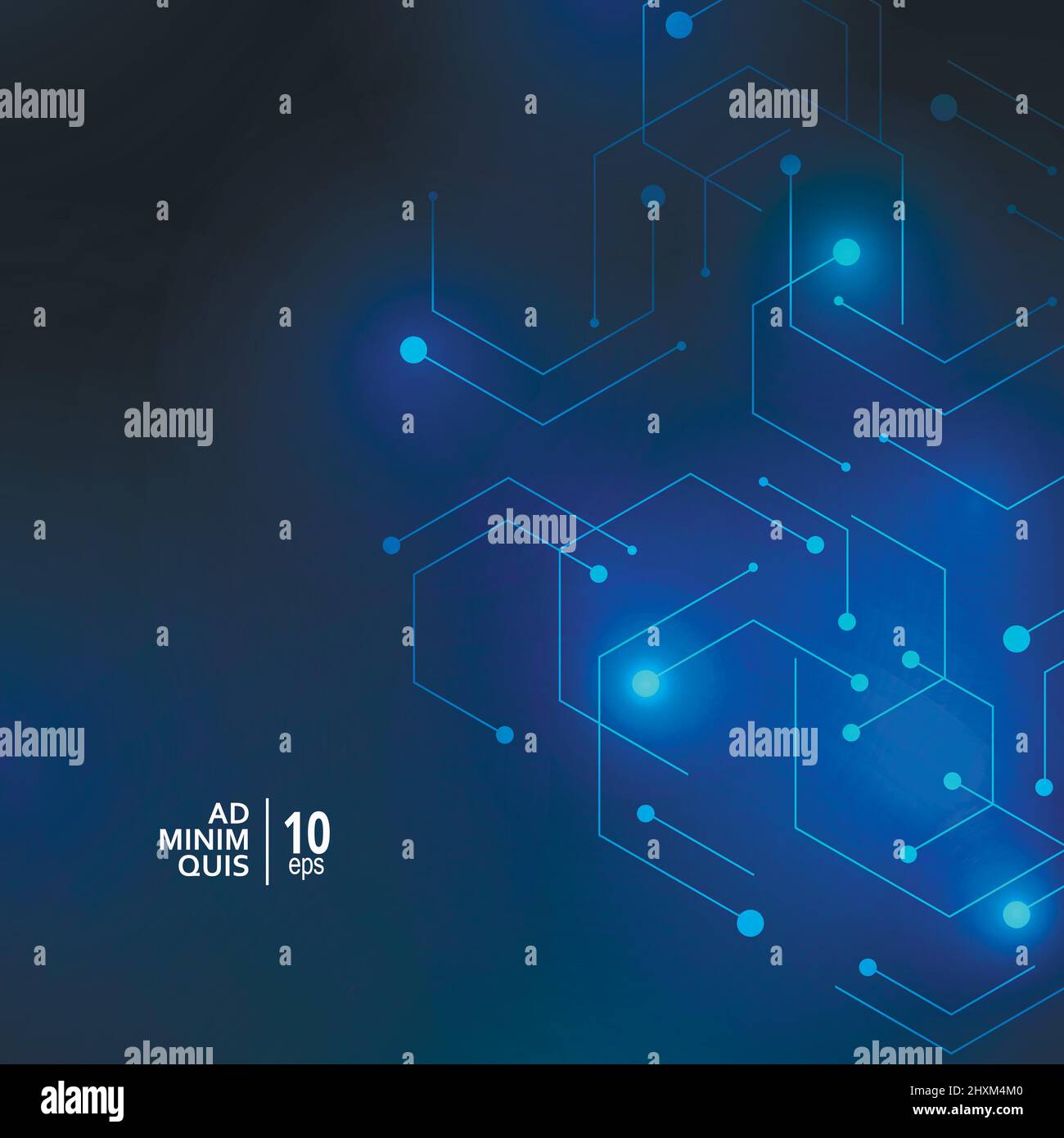 Abstract glow connect shapes on dark blue background. Connection ...