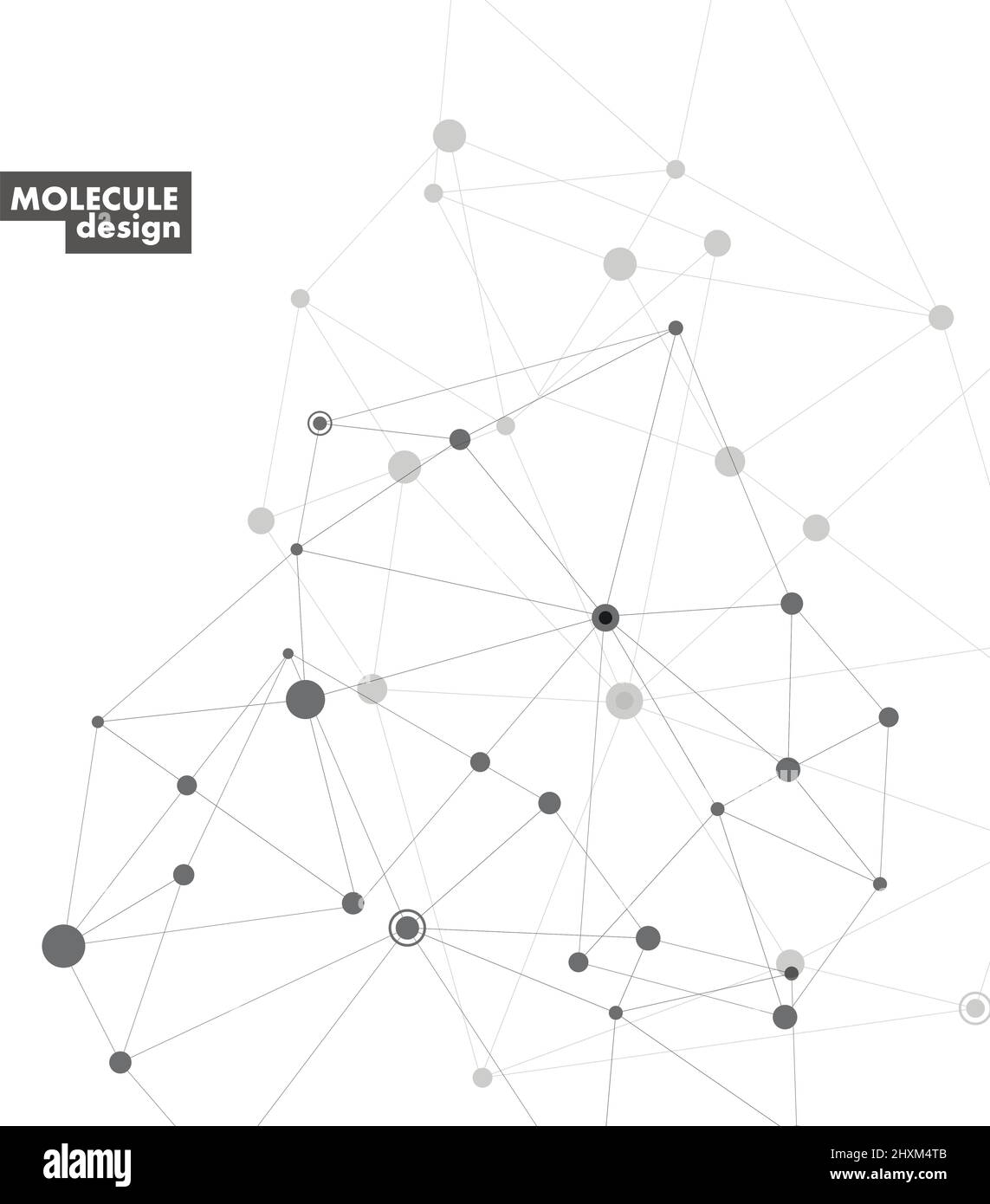 Abstract science and technology design. Lines and dots connect concept ...