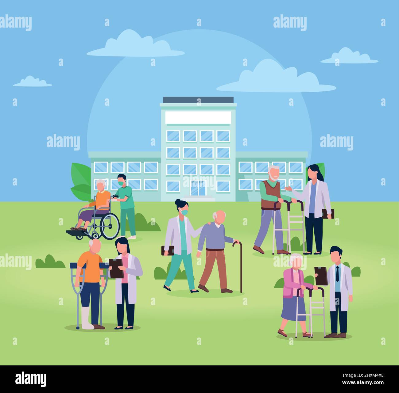 hospital with geriatrics services Stock Vector Image & Art - Alamy