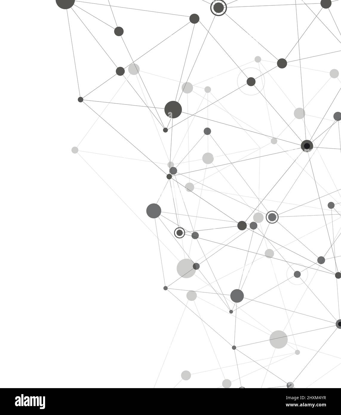 Abstract science and technology design. Lines and dots connect concept ...