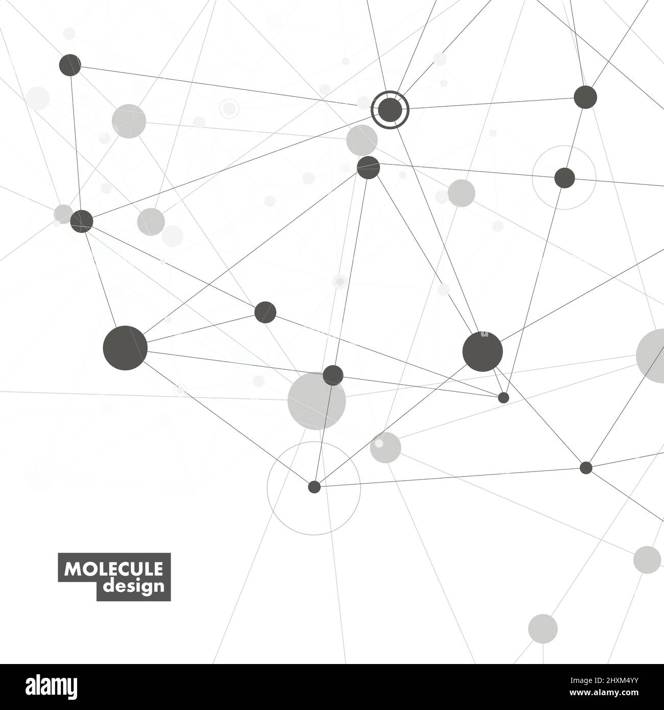 Abstract science and technology design. Lines and dots connect concept ...