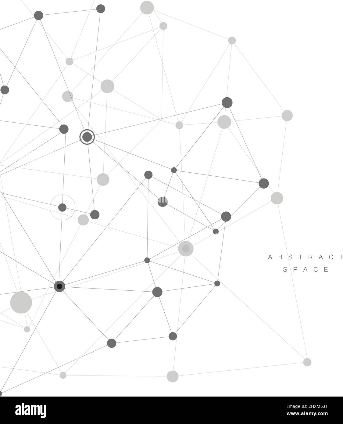 Connection science molecule background with network lines and dots ...
