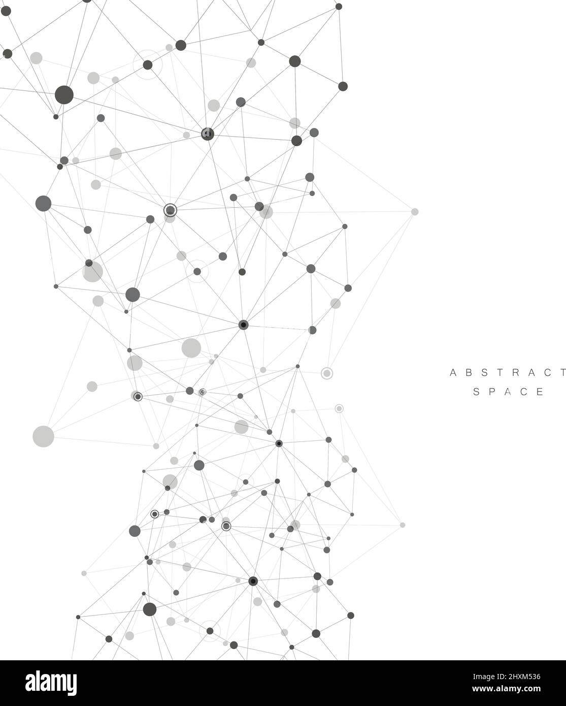 Connection science molecule background with network lines and dots ...