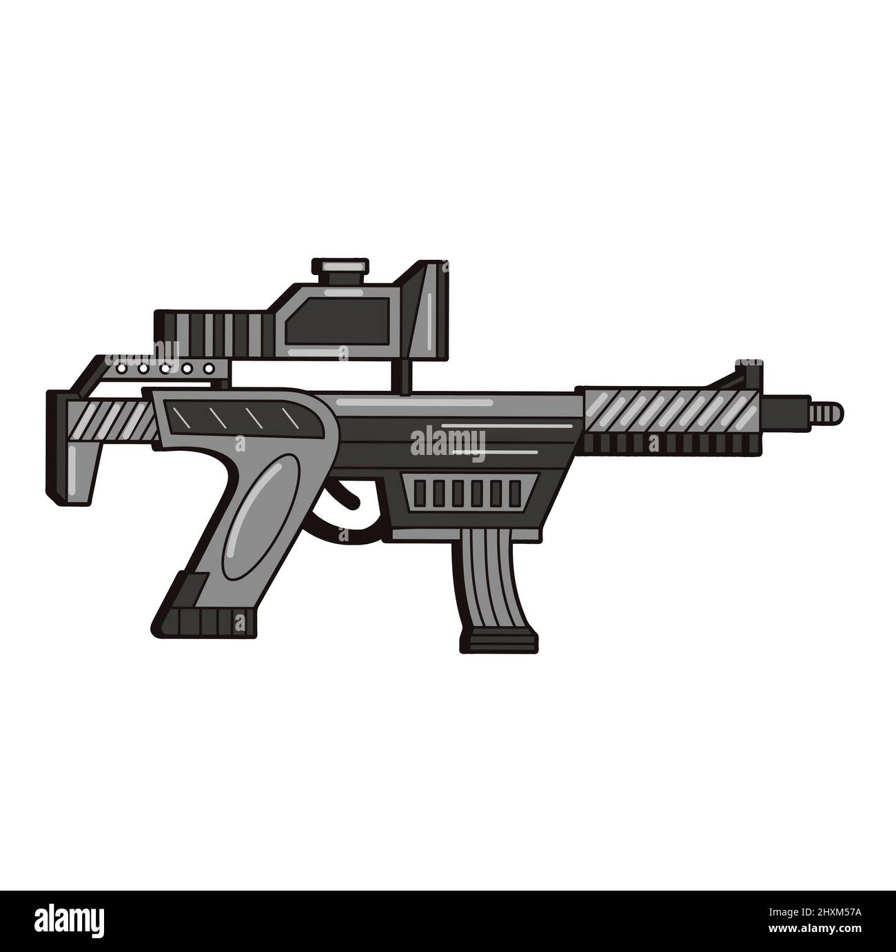 Futuristic Gun Drawing