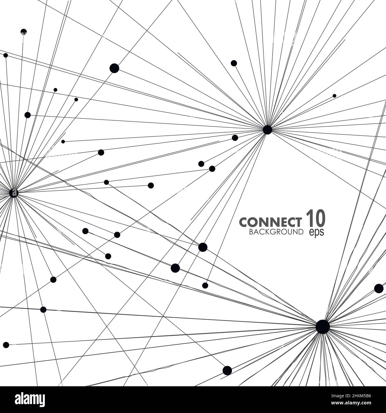 Modern Vector Design With Elements Of Molecular Connection Lines Stock