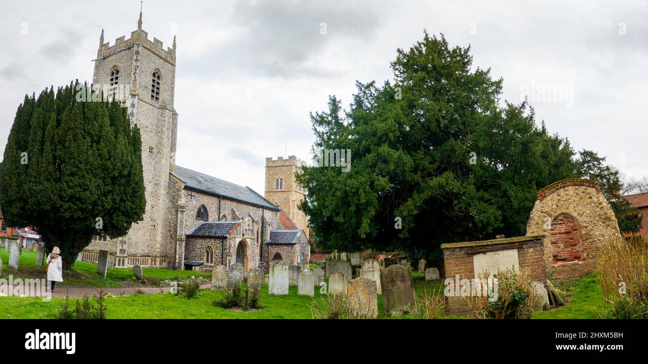 Two churchs Reepham Norfolk Stock Photo - Alamy