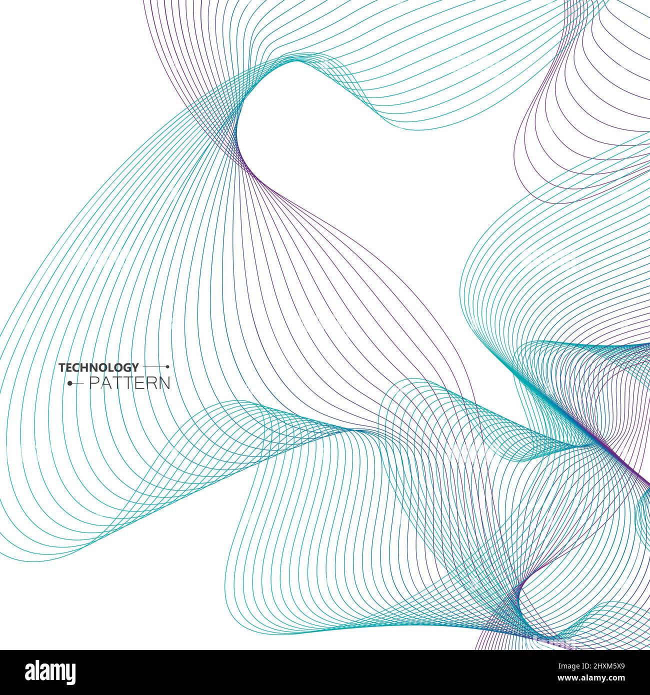 Abstract wave element for design. Vector digital line art background ...