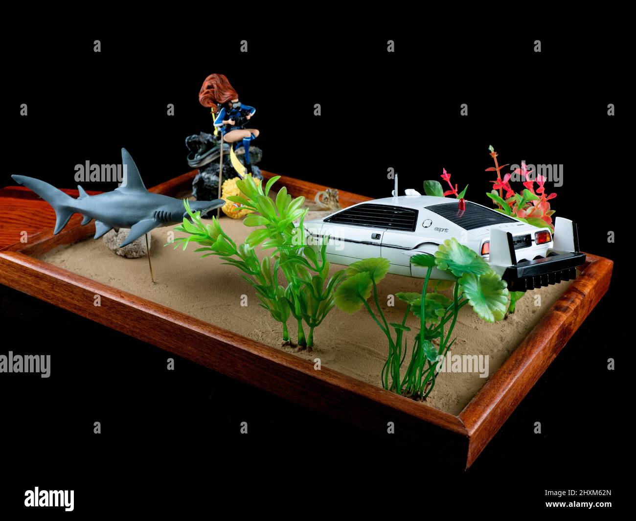 Diorama James Bond the spy who loved me submarine lotus esprit S1 wet ...