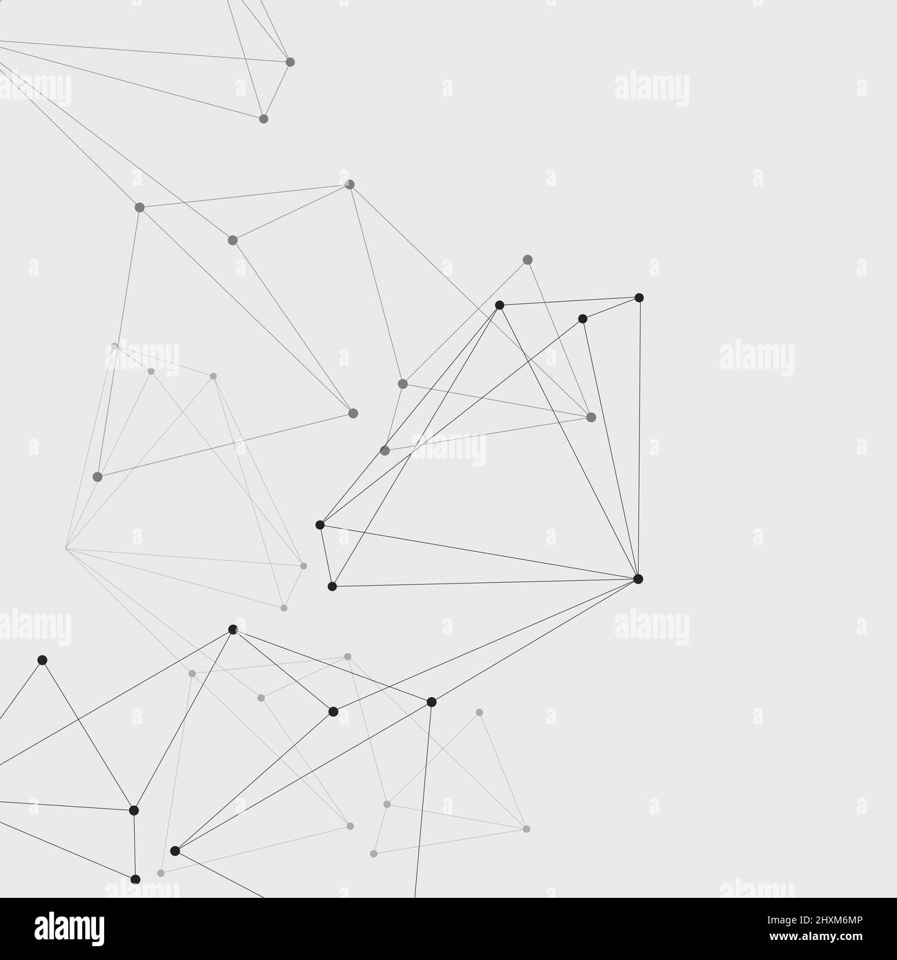 Vector Connection Structure And Polygonal Space Background With