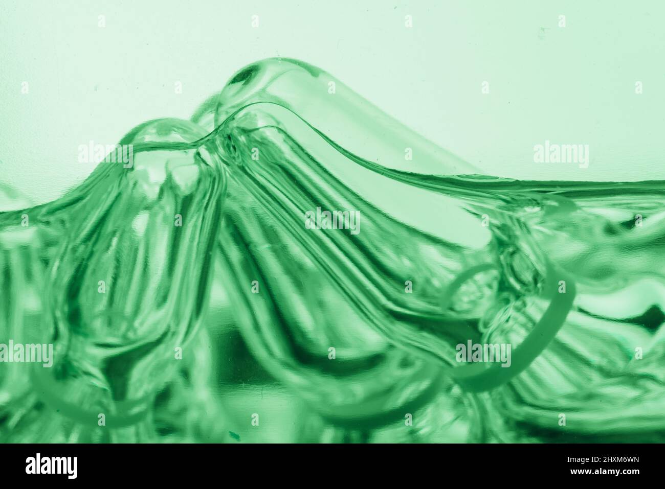 Glass medical ampoule vial for injection. Medicine is liquid sodium ...