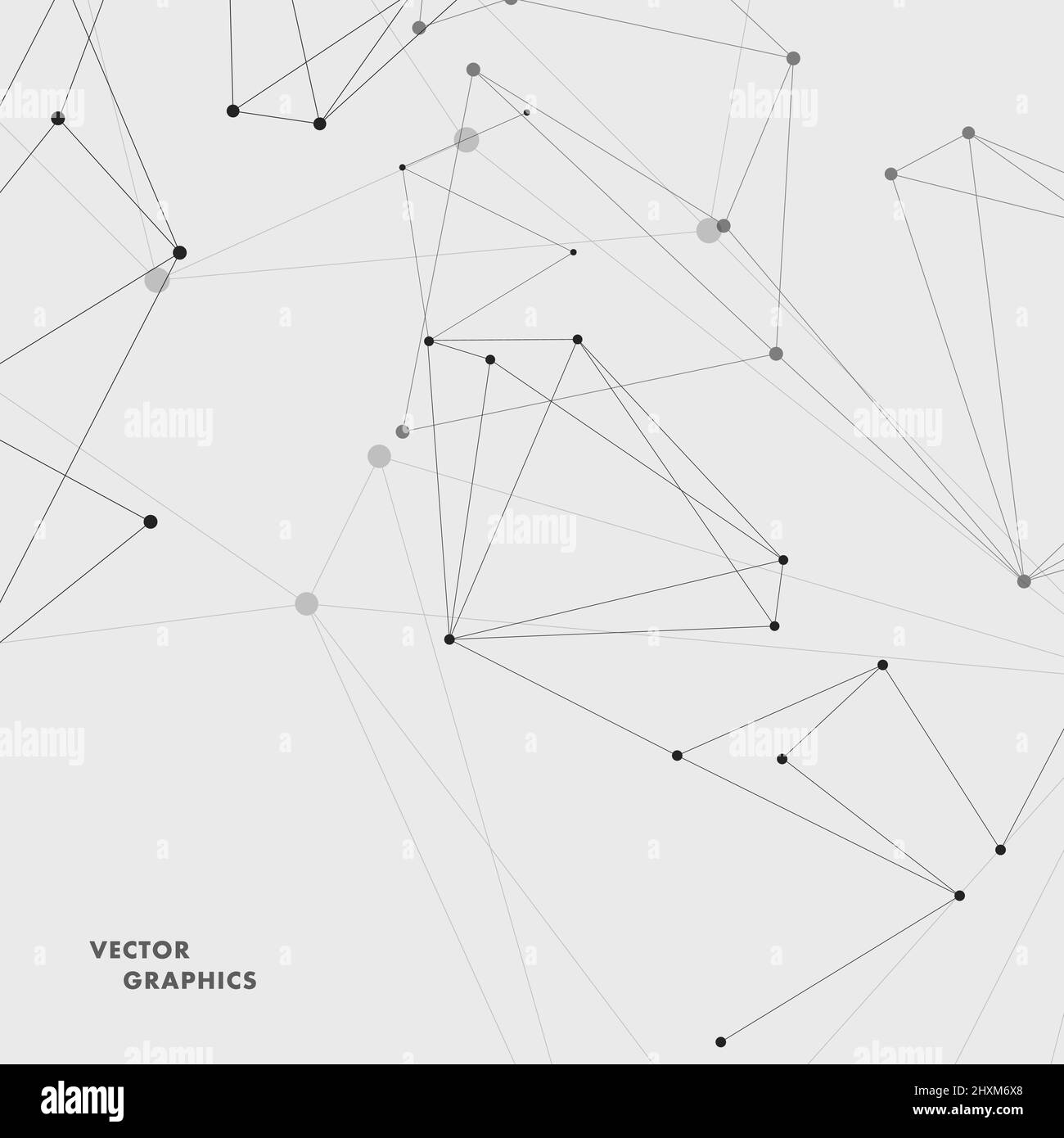 Vector abstract science and technology graphic connection design Stock ...