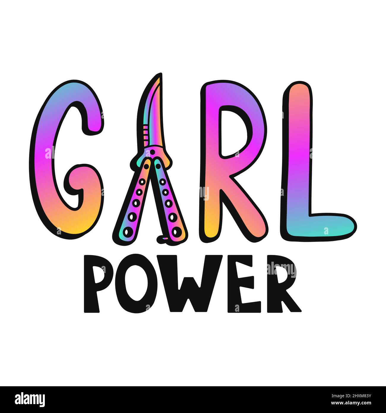 Girl power t shirt Cut Out Stock Images & Pictures - Alamy